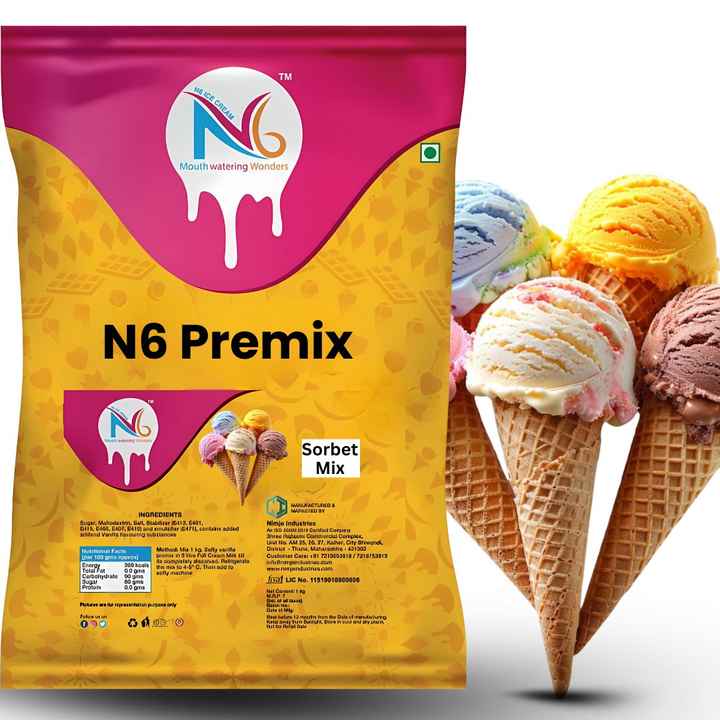 Premix Raspberry Sorbet Ice Cream Powder Mix Multiple Flavours Home ...
