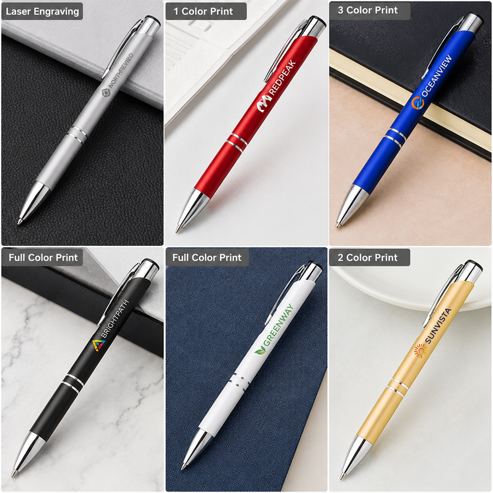 LCC643 Wholesale Customizable Logo Metal Ball Pen Business Printing ...