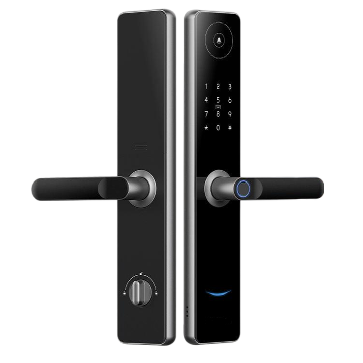 Auto-Lock Smart Double Shield Steel Glass Doors Aluminum Alloy One ...