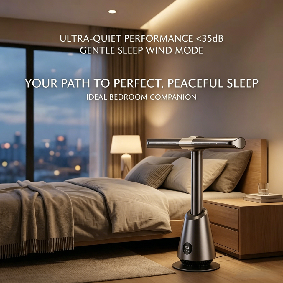 Electric Magnetic Remote Control Bladeless Tower Fan Twists Oscillates ...