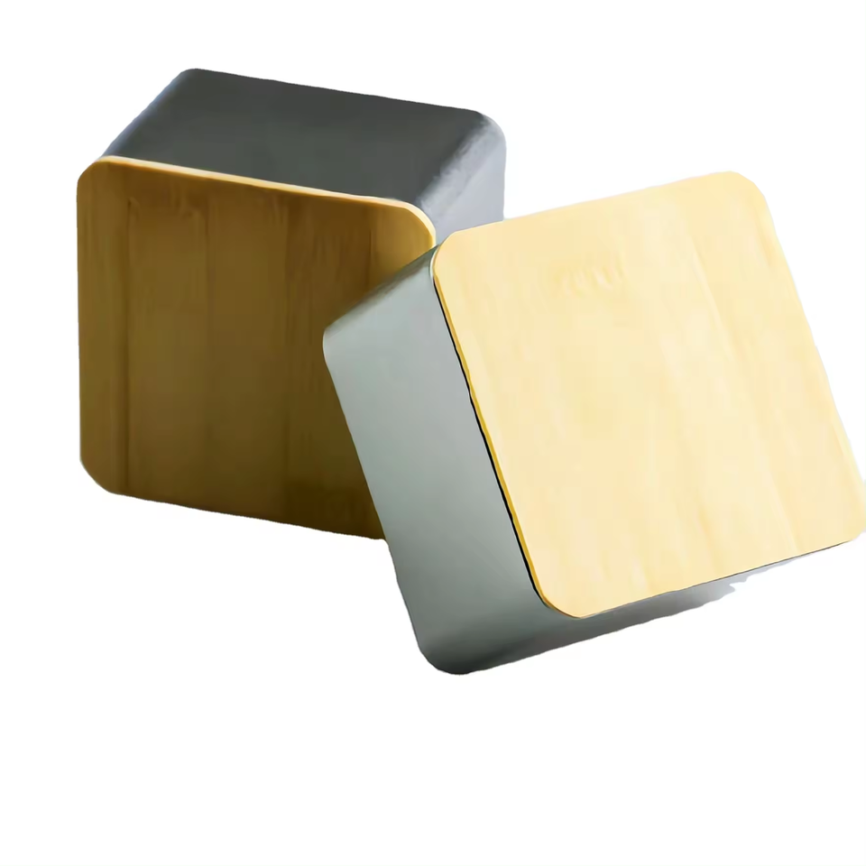 Custom Square Metal Tea Tins with Bamboo Lid - Food Packaging