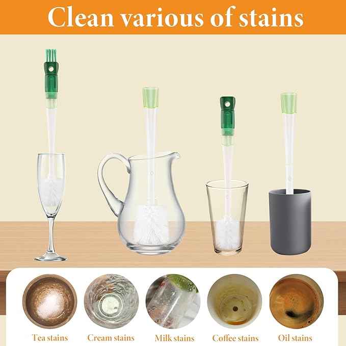 Eco-friendly Kitchen Cleaning Tool Cup Lid Straw Scrub Cleaner Bottle ...