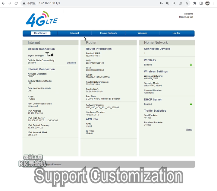 3G/4G LTE Wifi Modem with Ethernet, USB, and TTL Support