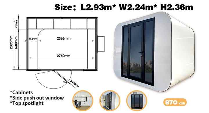 Suihe Prefab Mobile Foldable Portable Popup Pod House