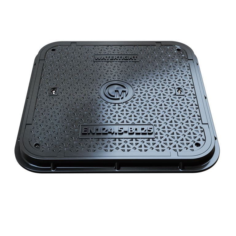 Tapa de alcantarilla cuadrada SMC 700x700 EN124 C250, hermética para ...
