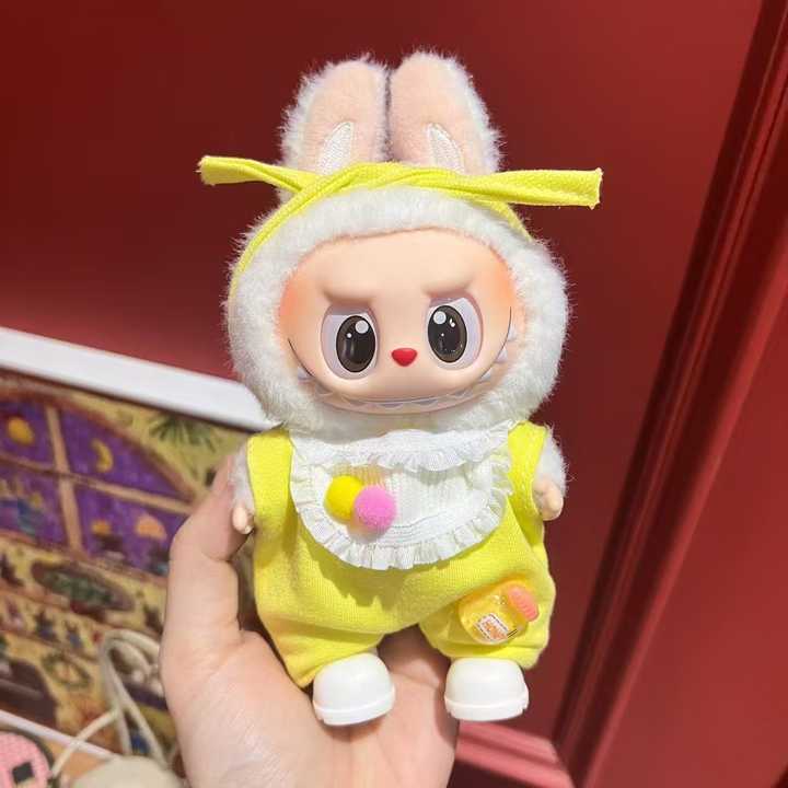 Labub Accessories Clothes Blind Box Vinyl Face Plush Pendant Mini Doll ...