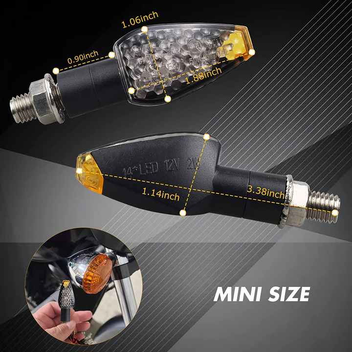 Universal Motorcycle Led Turning Light Yellow Motorcycle Turning Lights ...