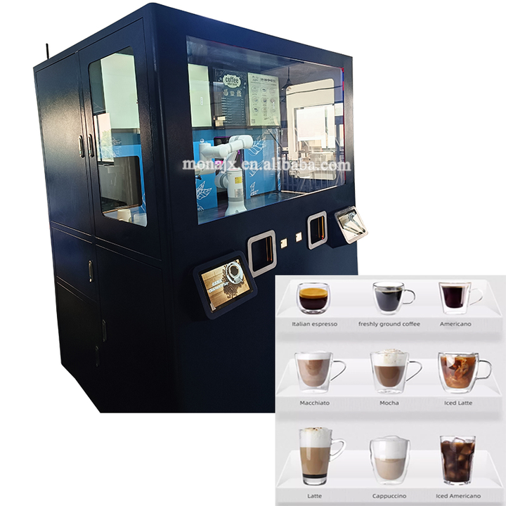 6 Axis Robot Full Robotic Coffee Barista System Coffee Robot Kiosk ...