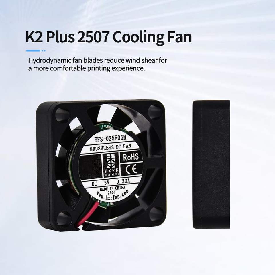 K2 Plus Axial-tech Fan Kit 2507 Axial Flow 5V 0.2A for 3D Printer Parts ...