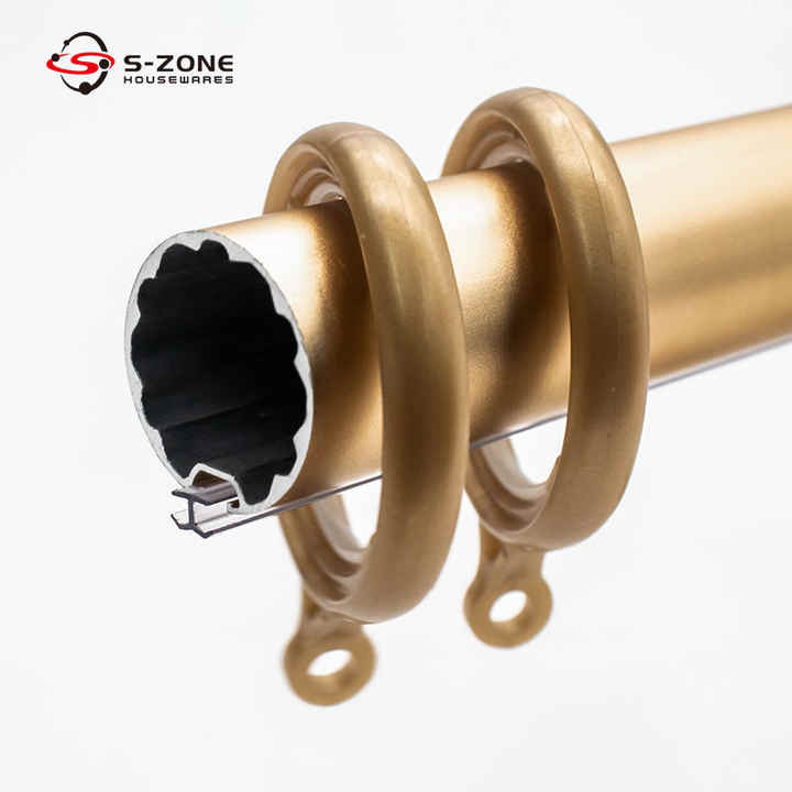 Modern Curtain Rod and Accessories Window Decorative Double Gold ...