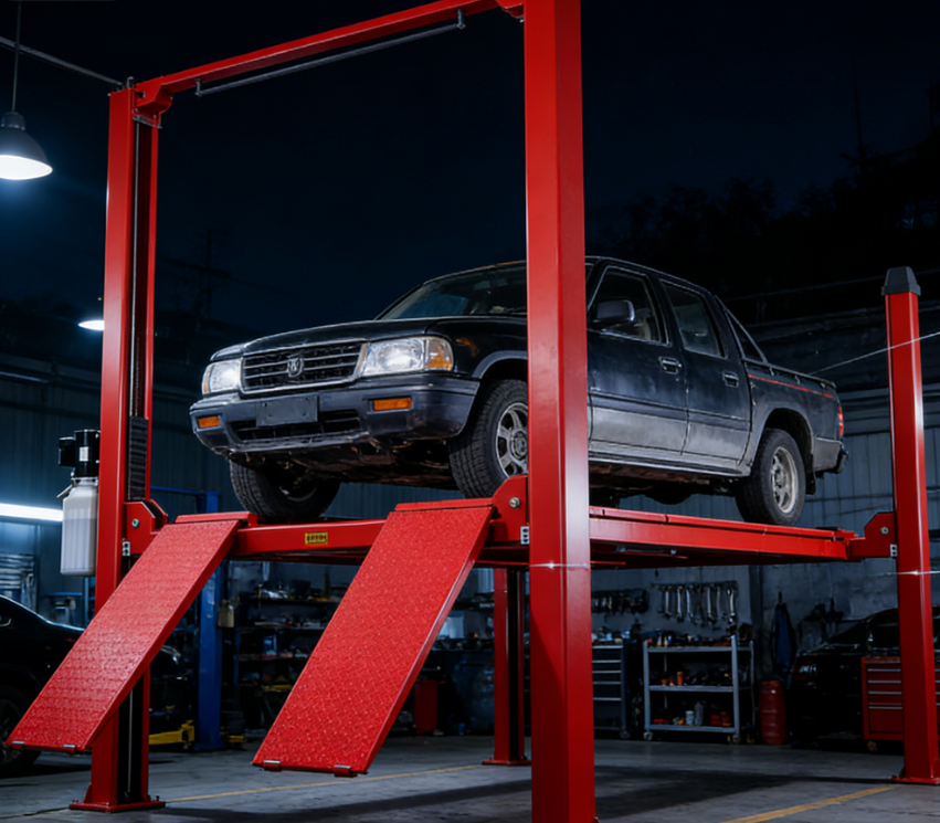 Garage Car Lifter Car Parking Solutions Four Post Vertical Car Parking ...