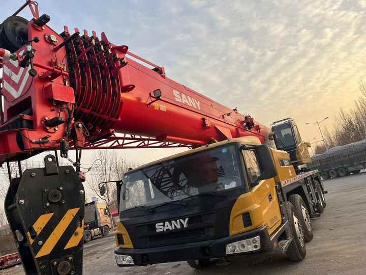 Sany Used Hydraulic Truck Crane 75 Ton STC750 SANY Telescopic Boom Mobile Crane Truck Mounted ...