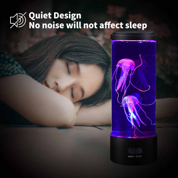 RGB LED Night Light Plug-In Remote Control Timer Function LED Jellyfish ...