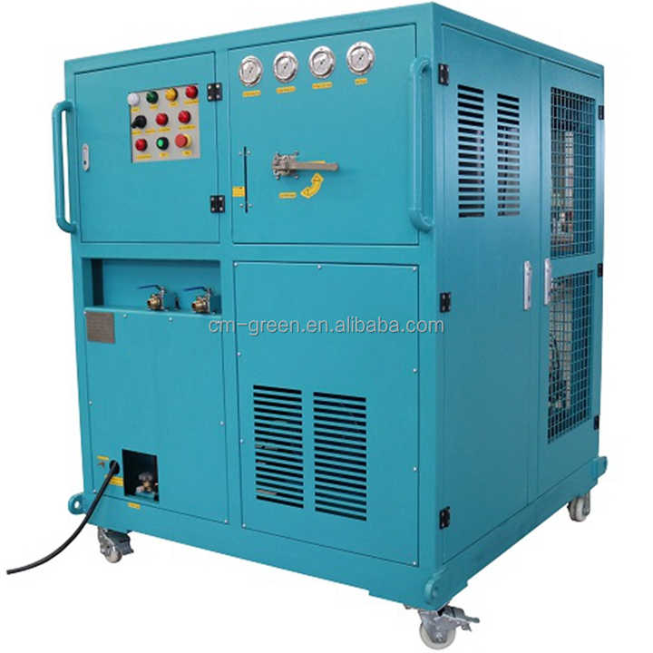 R32 R134a refrigerant ISO tank gas recovery machine 25HP oil less freon ...