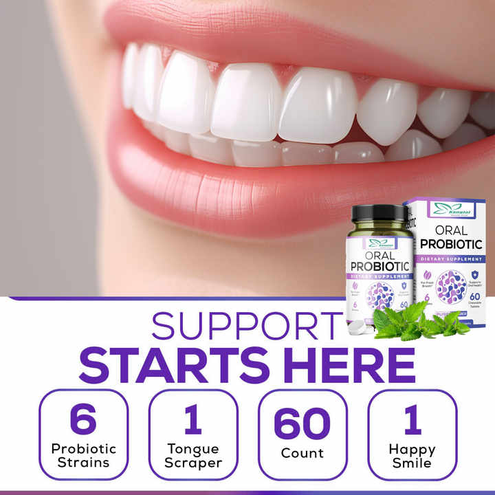 Oral Probiotic Chewable Tablets 6 Probiotic Strains Supplement Supports ...