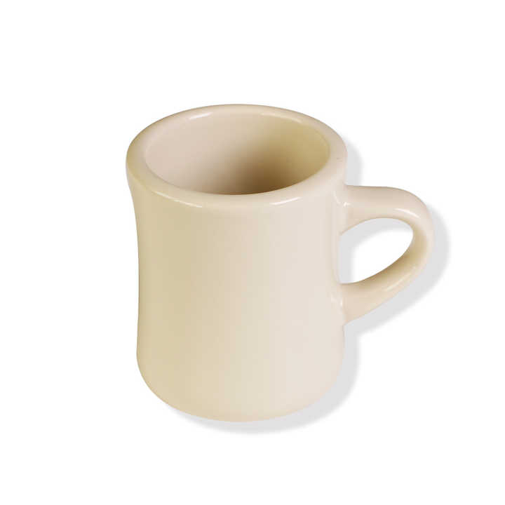 12oz Vintage Cream White Ceramic Coffee Mugs - Durable & Stylish