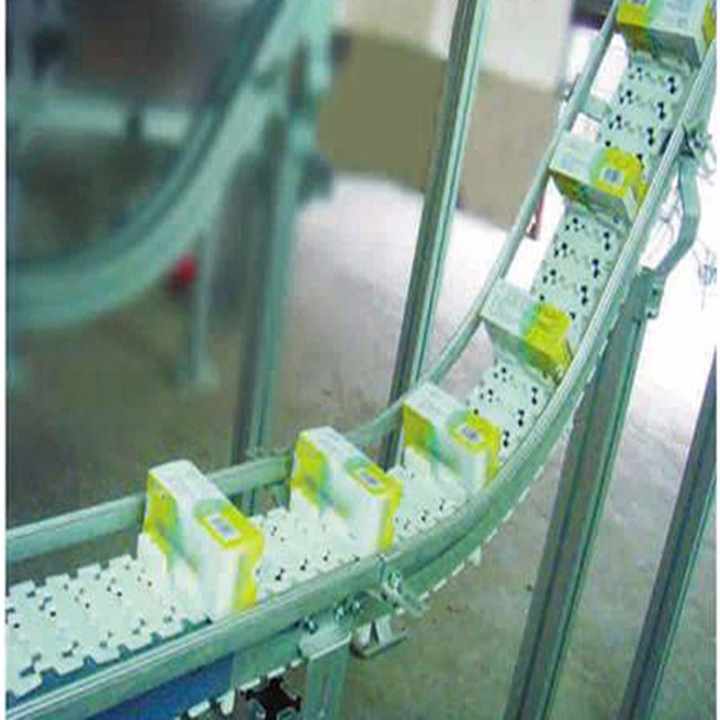 DLTE Lifting Conveyor with Baffles - Efficient Material Handling