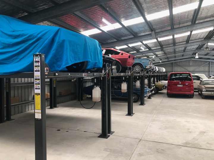 4 Post Car Lift - 9000 Lb Hydraulic Lift for Garage Repair