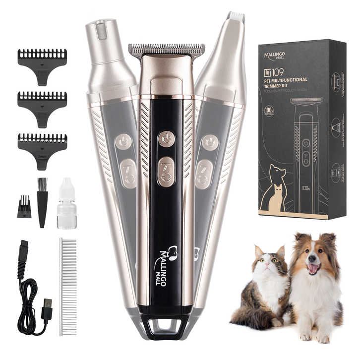3 In 1 Electric Pet Nail Grinder Claw Trimmer Set Pet Grooming Hair ...
