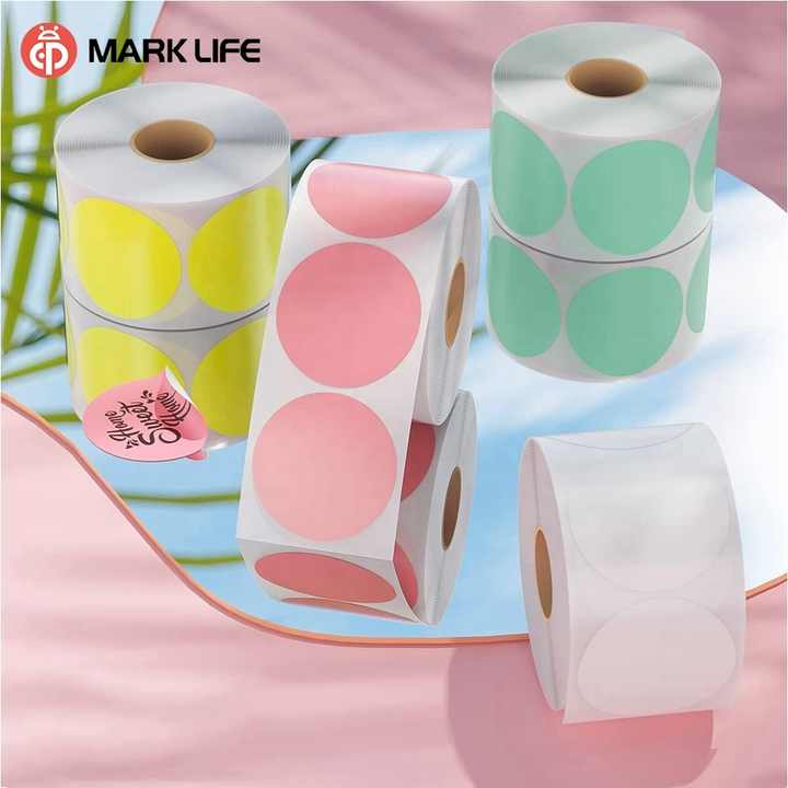 Colorful Thermal Sticker 50x50 Mm - Premium Barcode Labels