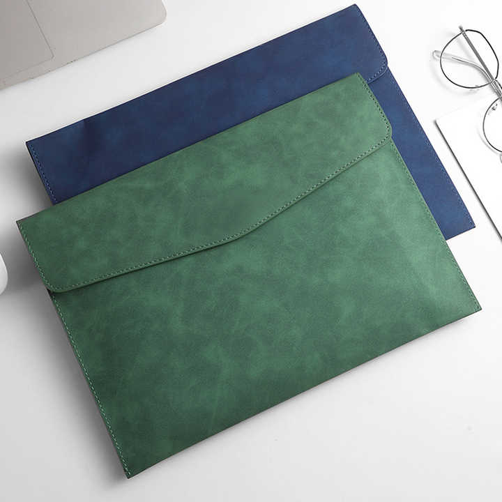 Factory Custom A4 PU Leather Document Bag Business Office Portfolio Bag ...