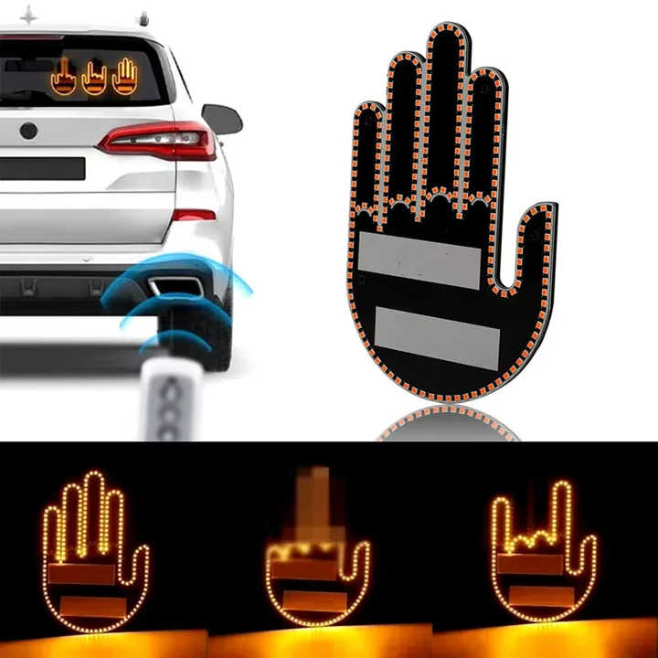 New Hand Gesture Light for Car Back Window Sign LED Light YFG1 Auto ...