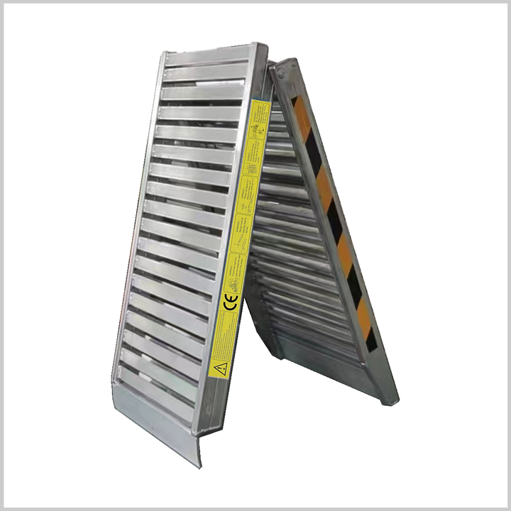 Two-fold aluminum trailer ramp folding used for truck and trailer ...