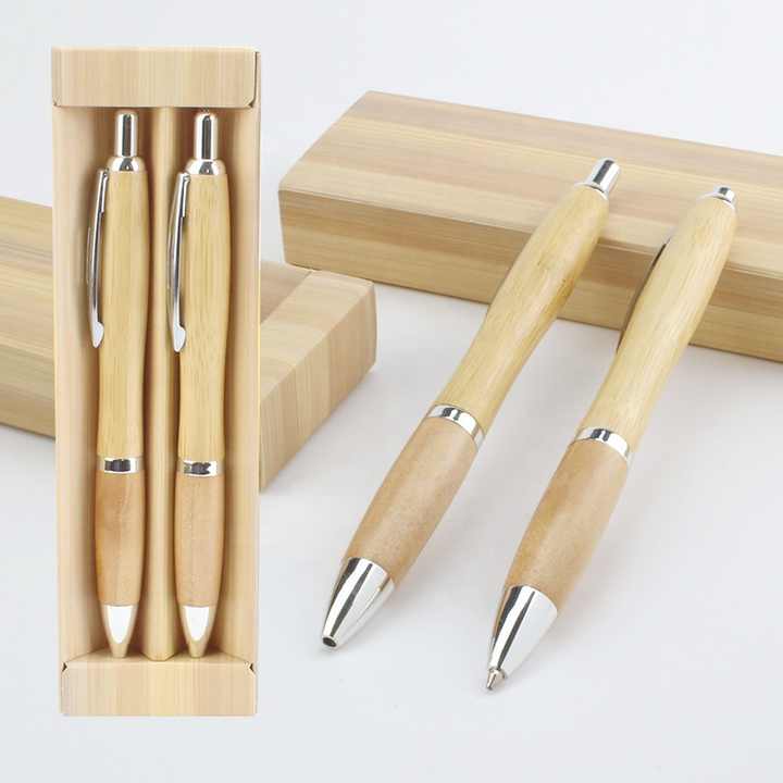 Eco-friendly Bamboo Ball Pen with Custom Logo - Promotional Gift
