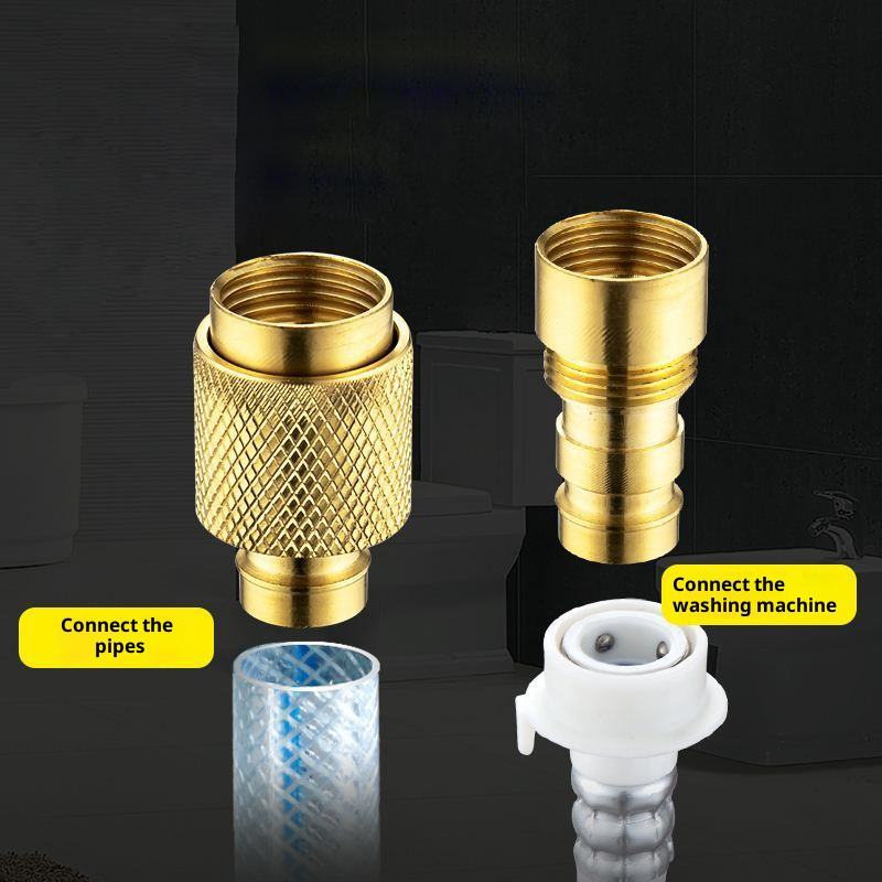 Copper Adapter with Snap-On Water Pipe Connector Inlet/Outlet Water ...