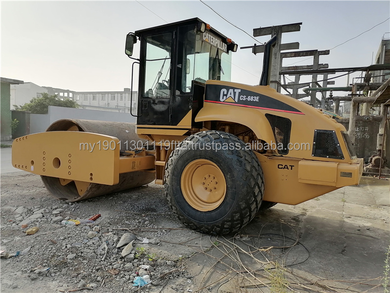 CS683E used cat/caterpillar road roller,used caterpillar single drum ...