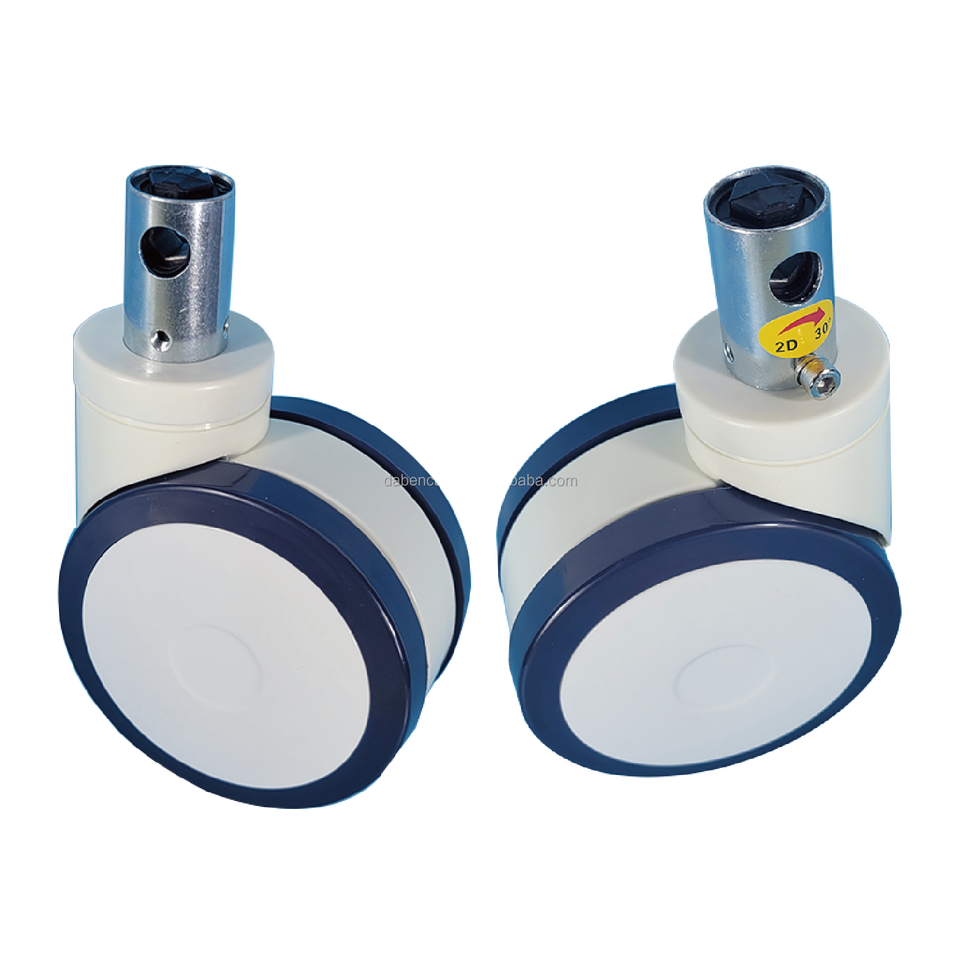 5 Inch Medical PU Wheels Central Lock Caster for Hospital Bed Medical ...