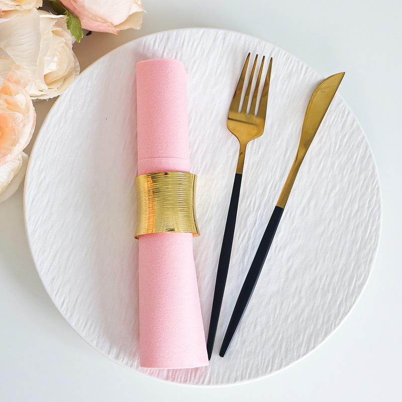 Custom Logo Colored Disposable 1 Ply Virgin Wood Pulp Dinner Napkins 8 ...