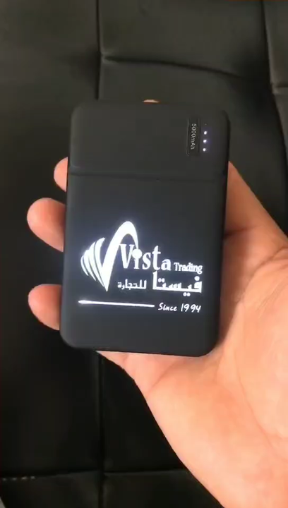 Mini Portable Powerbanks 5000mah - Customized LED Light Logo