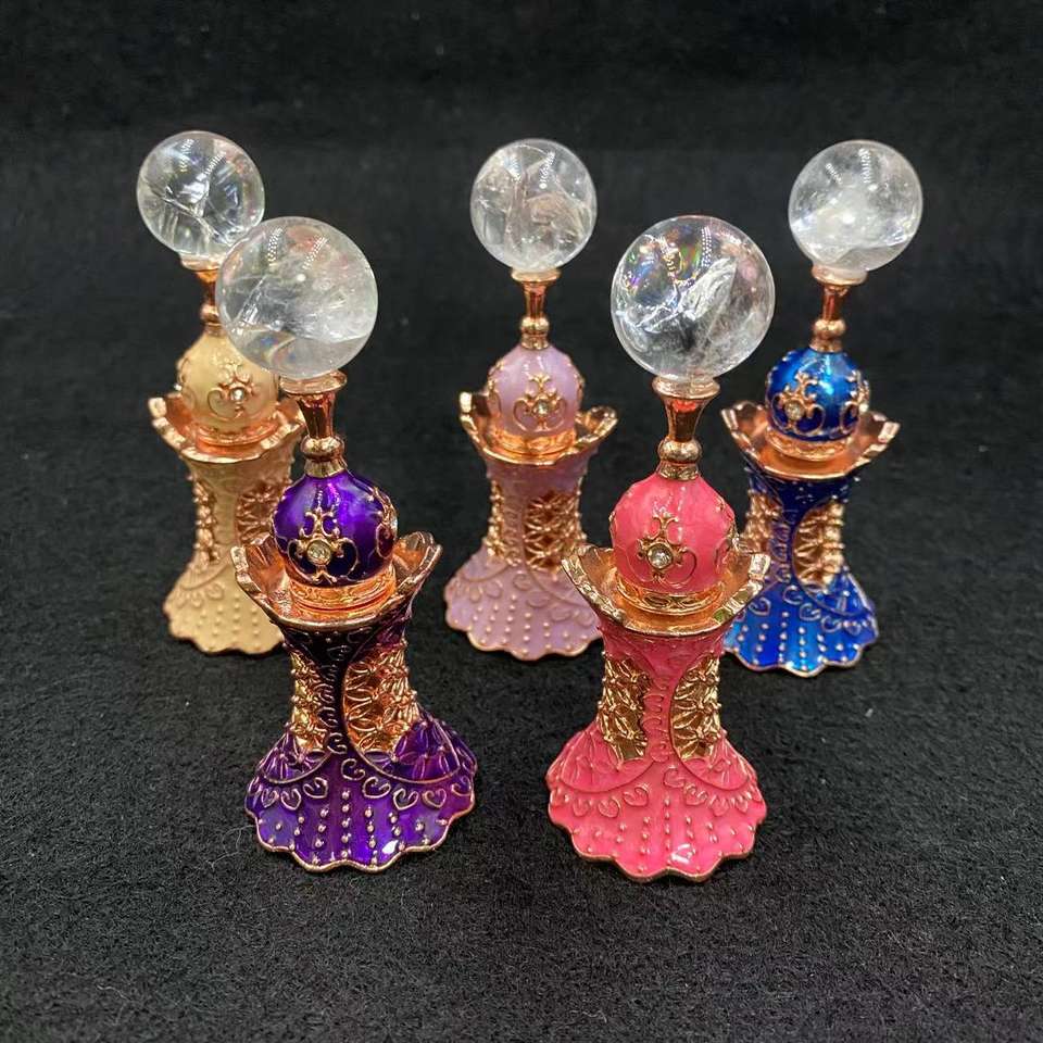 Exquisite Retro Natural White Crystal Ball Perfume Bottle Other Crystal ...