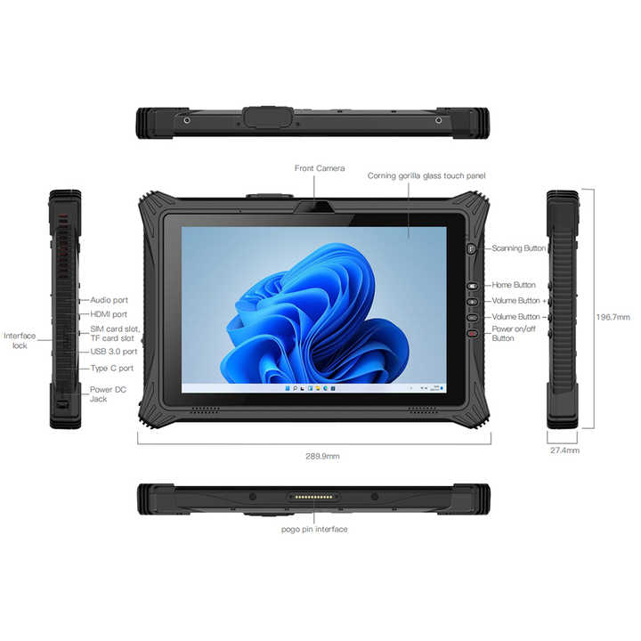 LIFU Rugged Tablet PC - 12.2 Inch, Windows I5, IP68 Waterproof
