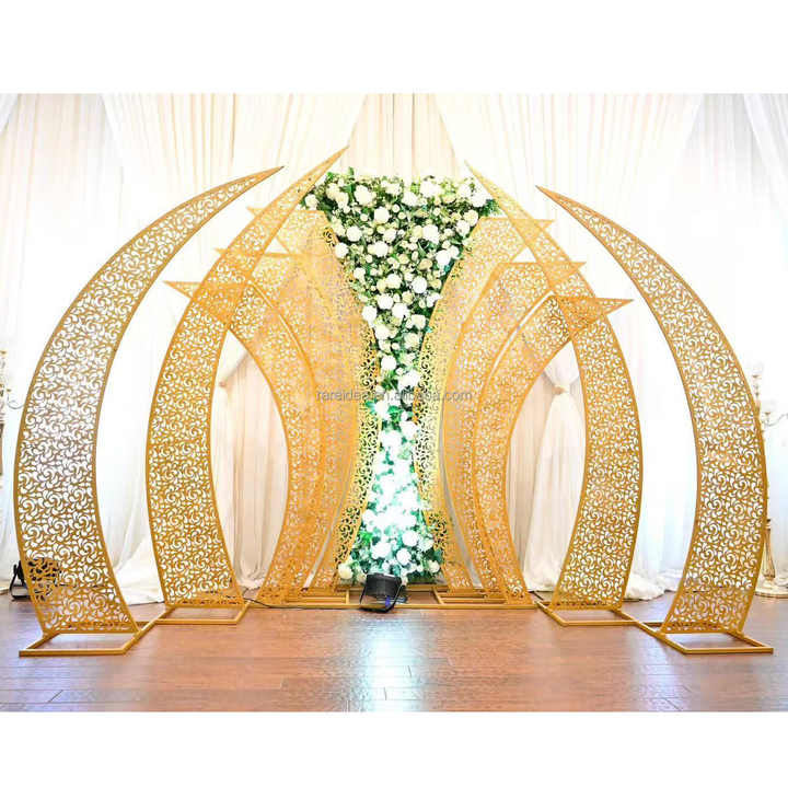 Metal Backdrop Stand 2025 Wedding Curve Shape Backdrop Stand Heavy ...