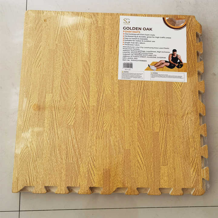 Wooden Grain Mats - Durable EVA Foam Interlocking Flooring