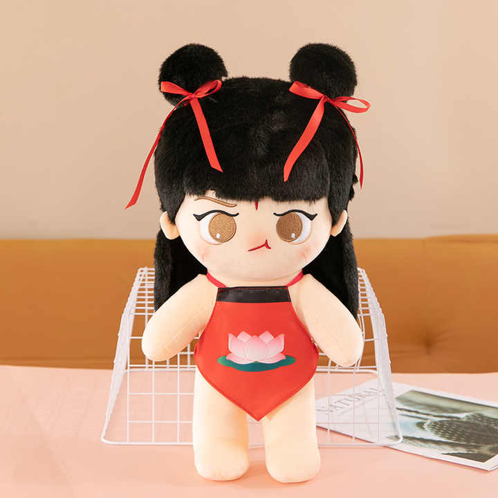Cute Nezha Plush Toy Cotton Doll Girl Doll Nezha Doll Girl Pillow ...