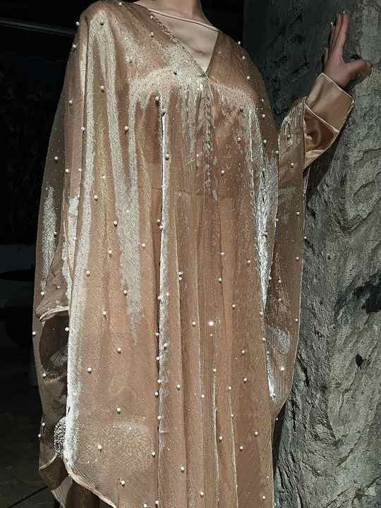 R-268 Ramadan Dubai 2025 Islamic Burqa Luxury Beaded Simple Pearl ...