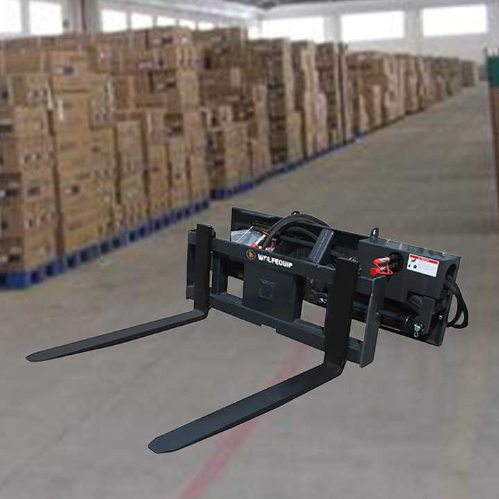 127° Hydraulic Rotating Base Pallet Fork Skid Steer Attachment 48 ...