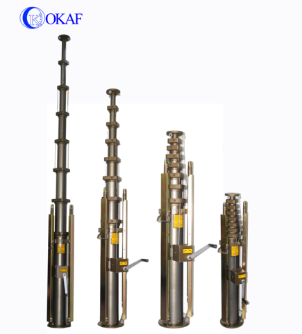 Vehicle Mounted Pneumatic Telescopic Mast with PTZ Surveillance Camera ...