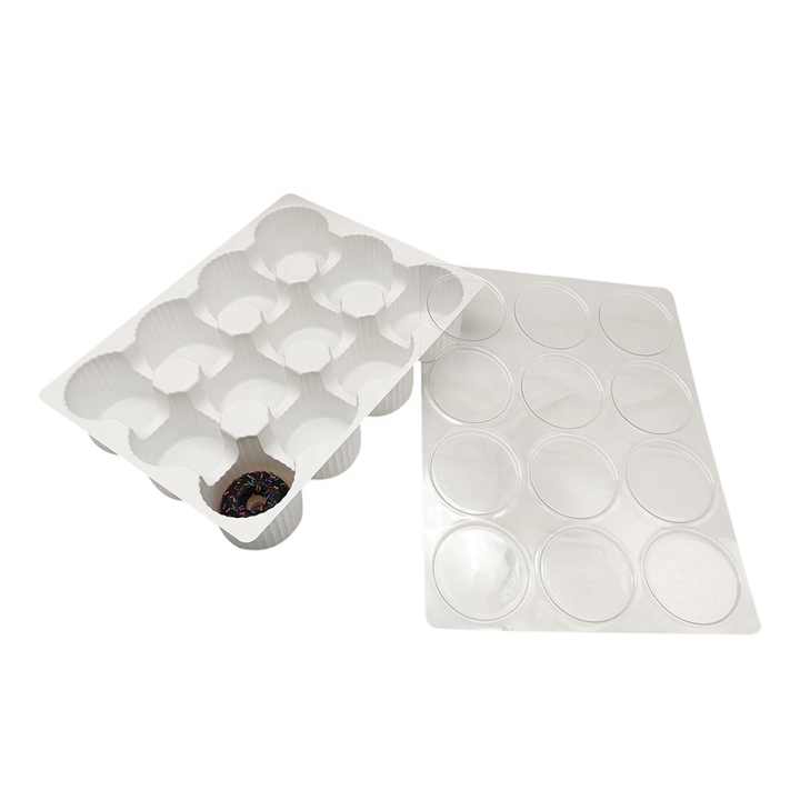 Custom Paper Box Cupcake Mochi Donut Plastic Packaging Tray Insert ...