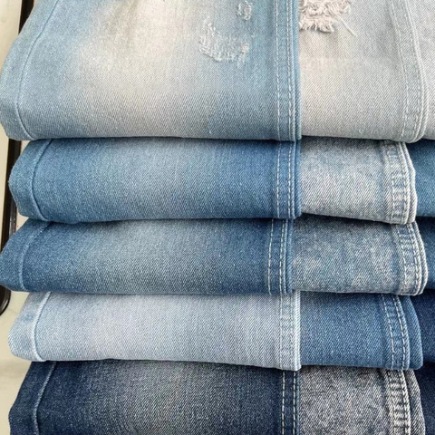 Woven 100% cotton pure denim fabric for fashion jeans dress stock lot ...