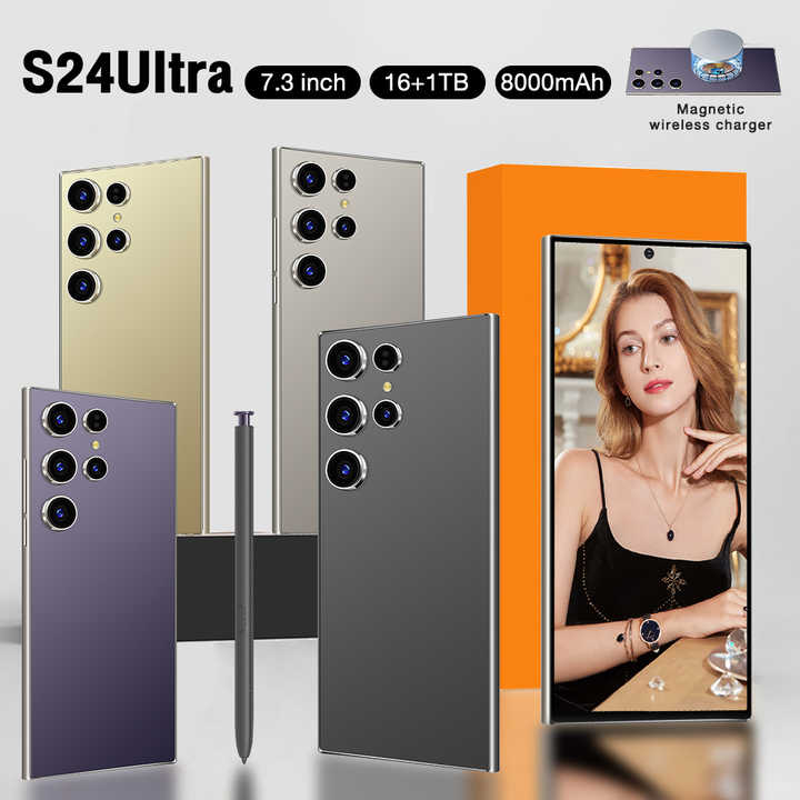 Original S24 Ultra 16GB+1TB 5G Dual SIM Smartphones HD OLED 108MP Mobile Phone with 108MP LTE ...