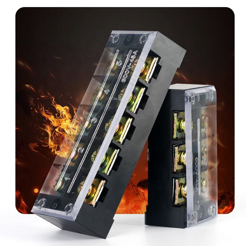TB Series Double Row Barrier Terminal Block Fixed Screw Terminal Block ...