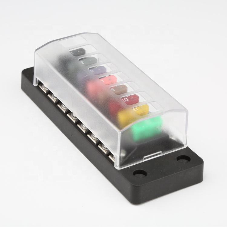 8 Way Circuit Fuse Box for Cars - ATO ATC Blade Fuses Holder Block, 30A ...