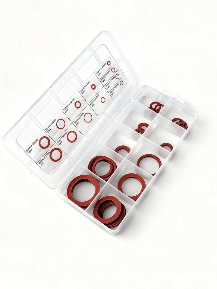 50pcs Red Steel Paper Flat Washer Fiber Paper Insulation Spacers High ...