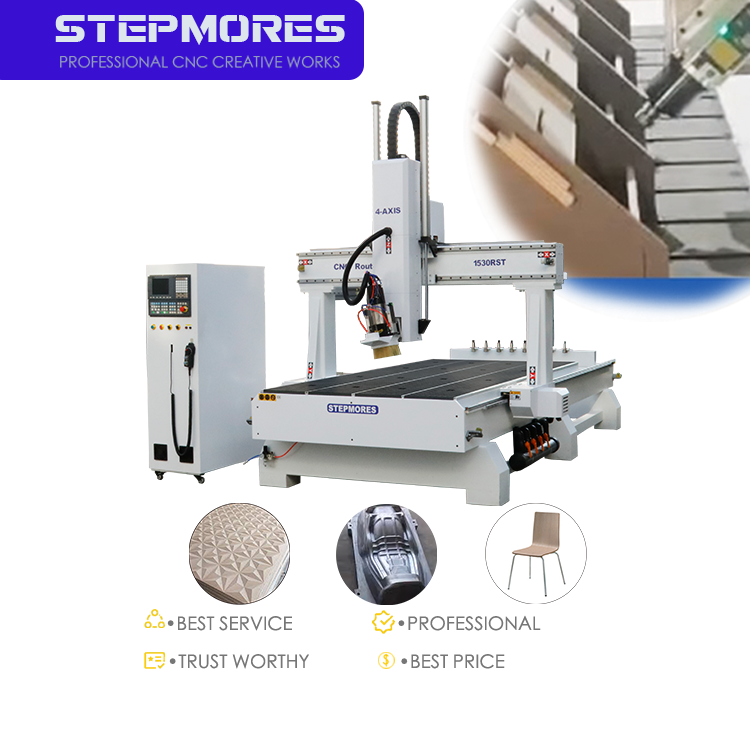 Rotary Spindle 3-axis CNC Router 1530ATC 1325ATC Syntec/DSP Controller ...