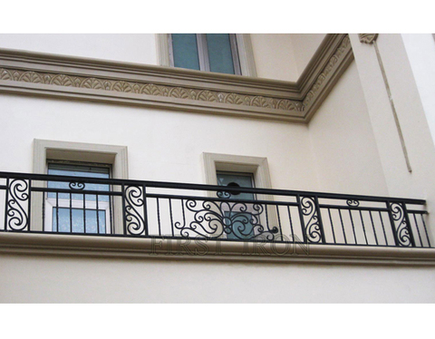 Simple Forged Iron Window Railing Design - Juliette Iron Railings