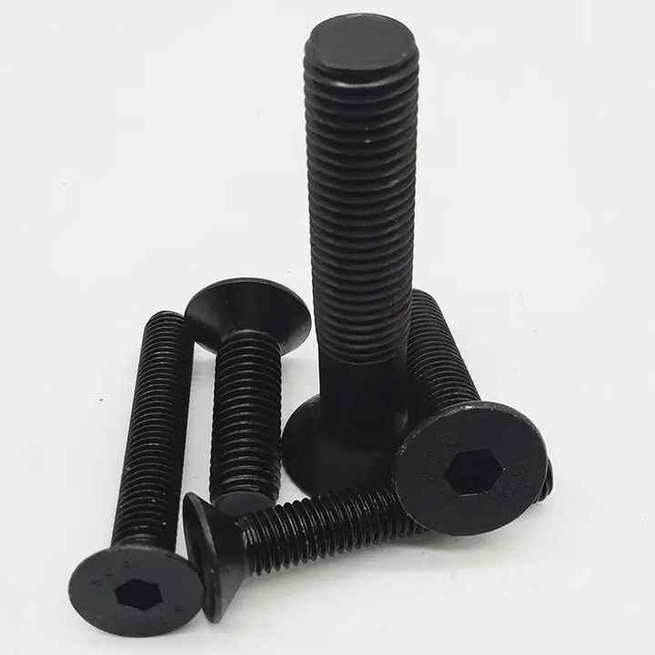 Grade 10.9 Black Hex Countersunk Allen Bolt Flat Head Socket Cap Screws M4 M5 M6 M8 M10 M12 M14 ...